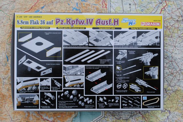 Dragon DML6829 8.8cm Flak 36 auf Pz.Kpfw.IV Ausf.H Modelbouw legervoertuig