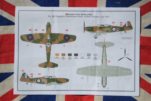 Airfix A02069 BOULTON PAUL DEFIANT Mk.I Model airplane