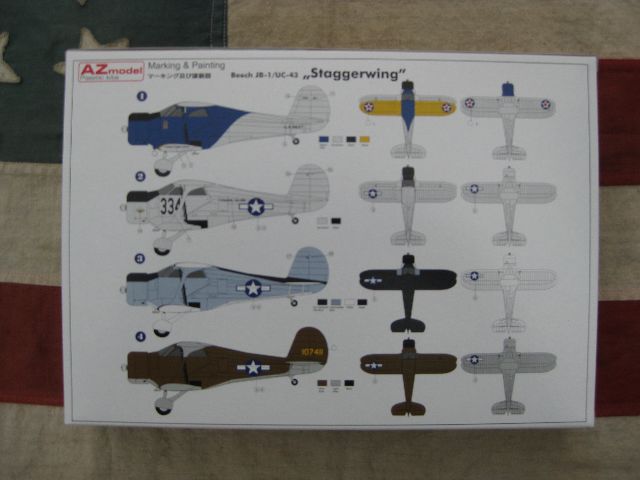 AZ model AZCZ7291 Beech JB-1/UC-43 "Staggerwing" Model airplane