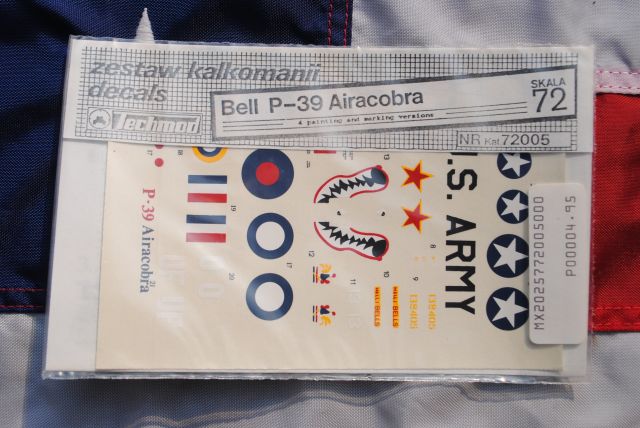 Bell P-39 Airacobra Decals Modelbouw vliegtuig