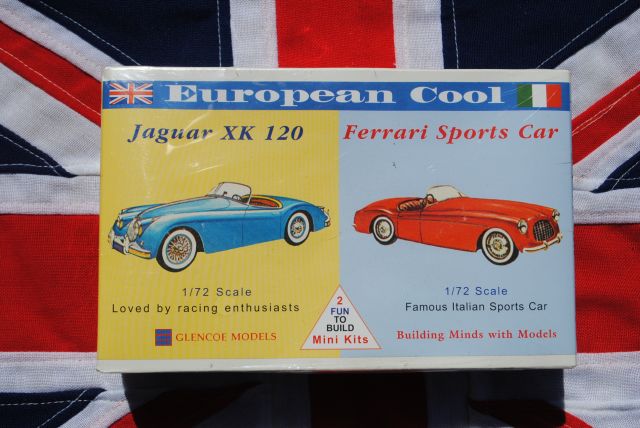GLENCOE MODELS GM03604 Jaguar XK 120 & Ferrari Sports Car Model car