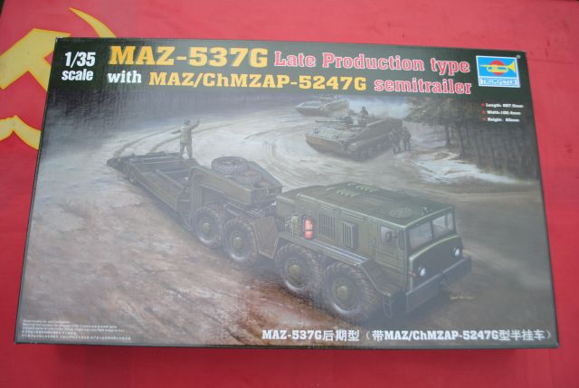 Trumpeter TR00212 MAZ-53G Late Production type with MAZ/ChMZAP-5247G ...