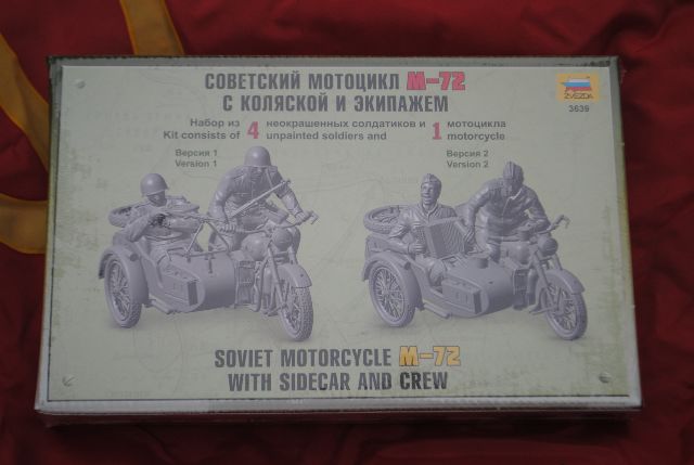 Zvezda ZVE3639 SOVIET MOTORCYCLE M-72 with SIDECAR and CREW WWII Model ...