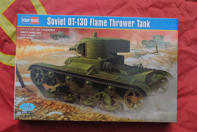 Hobby Boss HBB82498 Soviet OT-130 Flame Thrower Tank Model Army Vehicle