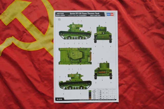 Hobby Boss HBB82498 Soviet OT-130 Flame Thrower Tank Model Army Vehicle