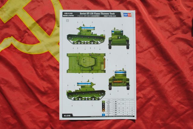 Hobby Boss HBB82498 Soviet OT-130 Flame Thrower Tank Model Army Vehicle