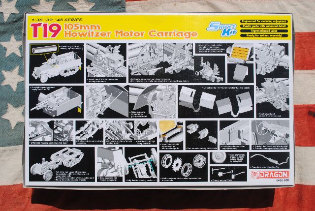 Dragon DML6496 T19 105mm Howitzer Motor Carriage Modelbouw legervoertuig