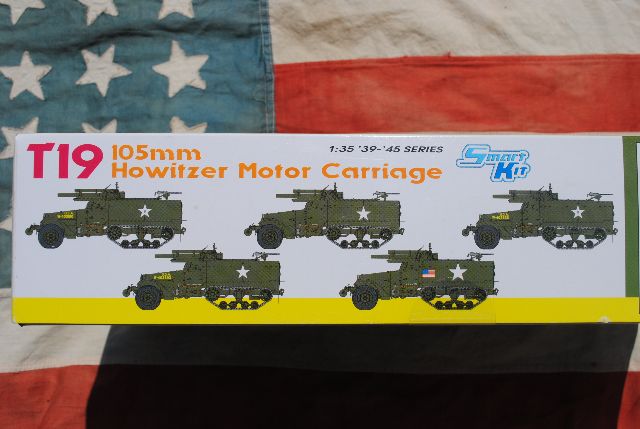 Dragon DML6496 T19 105mm Howitzer Motor Carriage Modelbouw legervoertuig