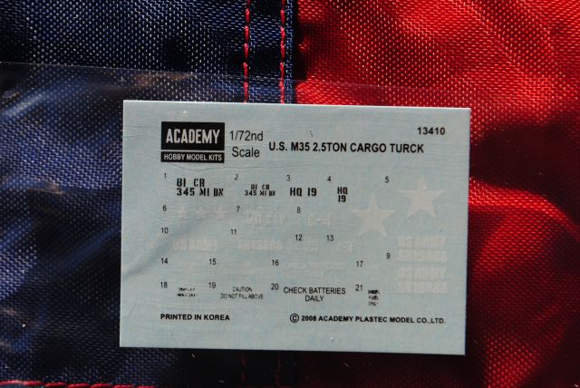 Academy AC13410 U.S.M35 2.5ton CARGO TRUCK Model airplane