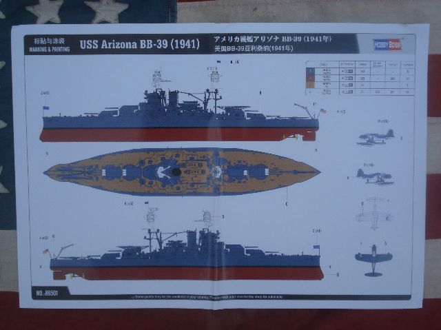 Hobby Boss 86501 USS Arizona BB-39 1941 - grootste modelbouwwinkel van ...