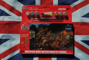 Airfix A55211 MULTIPOSE WWII BRITISH ARMY INFANTRY FIGURES Scale Soldiers